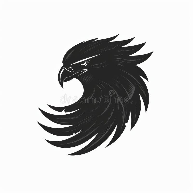 Abstract Black Eagle Head Silhouette Illustration Stock Illustration - Illustration of graphic ...