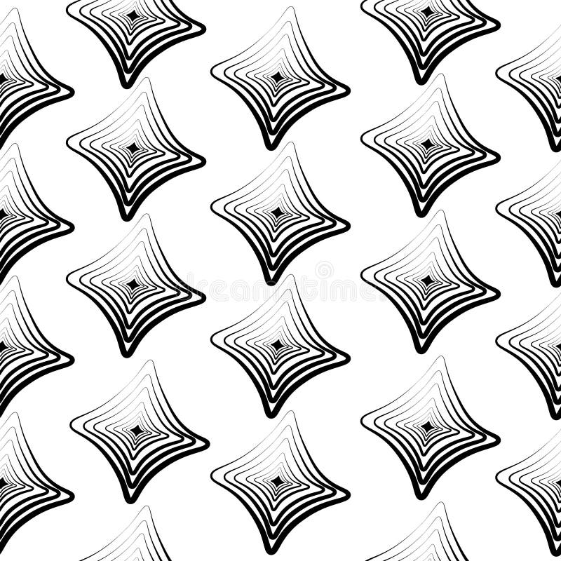 Abstract Black Elements Seamless Pattern. Stock Vector - Illustration ...