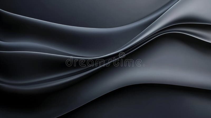 Abstract Black Fabric Waves Background Stock Illustration ...