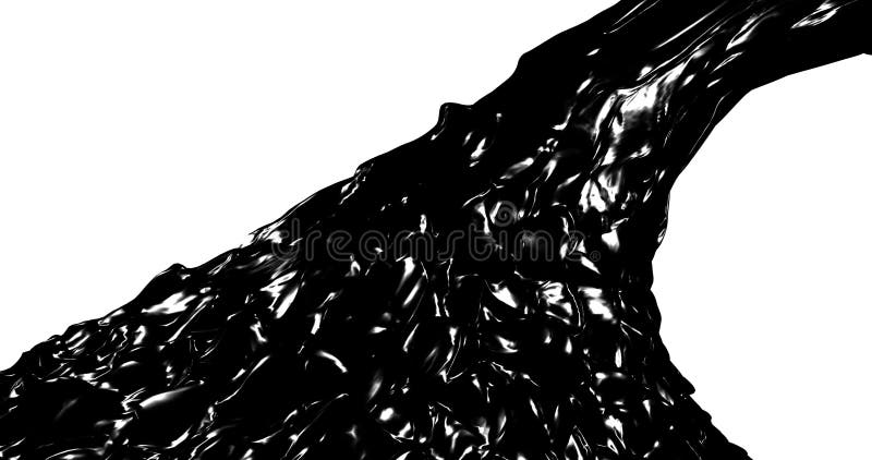 Abstract Black Flow . Oil Fluid Texture. 3D Rendering Stock ...