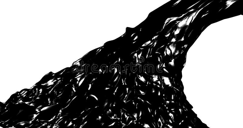 Abstract Black Flow . Oil Fluid Texture. 3D Rendering Stock ...