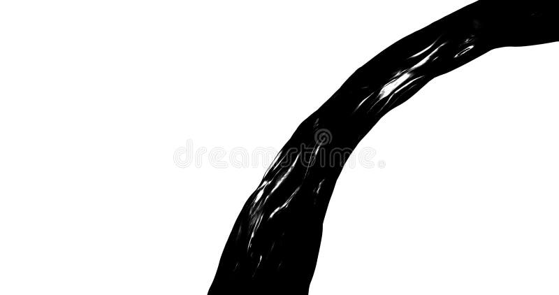 Abstract Black Flow . Oil Fluid Texture. 3D Rendering Stock ...