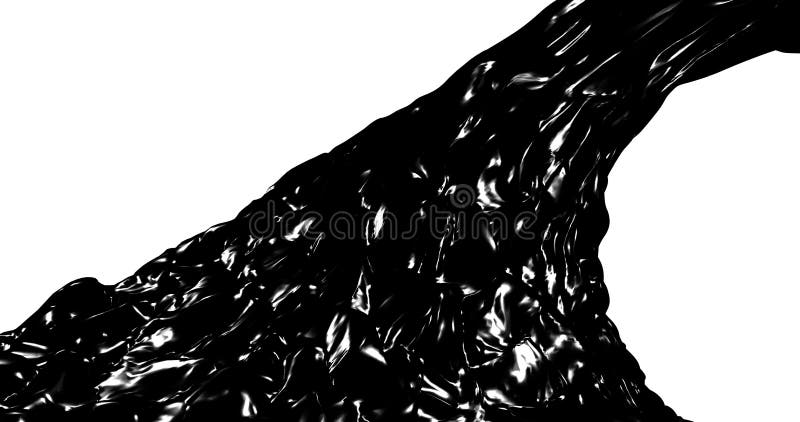 Abstract Black Flow . Oil Fluid Texture. Digital 3D Animation Loop 4K ...