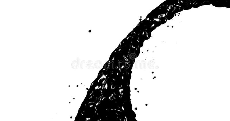 Abstract Black Flow . Oil Fluid Texture. 3D Rendering Stock ...