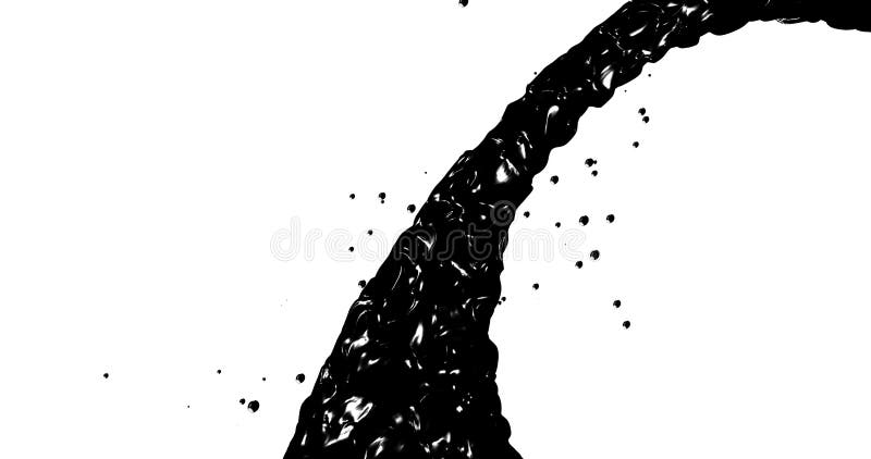 Abstract Black Flow . Oil Fluid Texture. 3D Rendering Stock ...