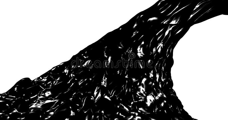 Abstract Black Flow . Oil Fluid Texture. 3D Rendering Stock ...
