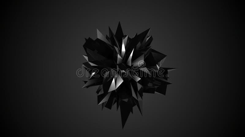 Abstract Black Fractal Geometric Element Stock Illustration ...