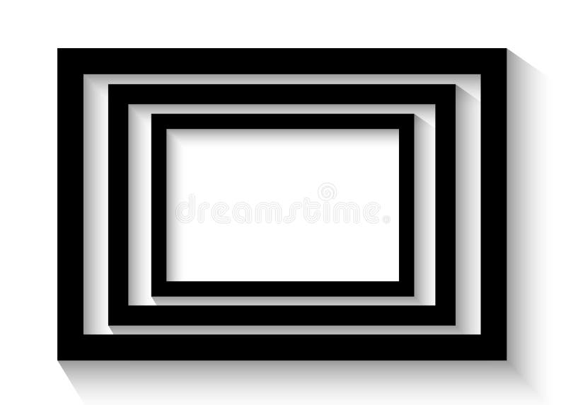 Abstract Black Frames. Frame Isolated on White Background for Your ...
