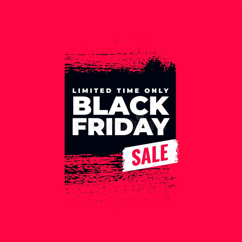 Abstract Black Friday Discount Coupon Template with Grungy Effect Stock ...
