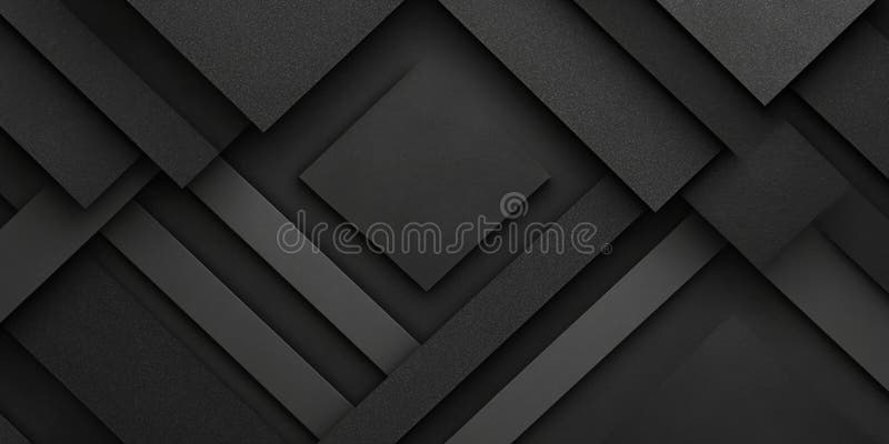 Abstract Black Geometric Background with Layered Rectangles and Squares ...