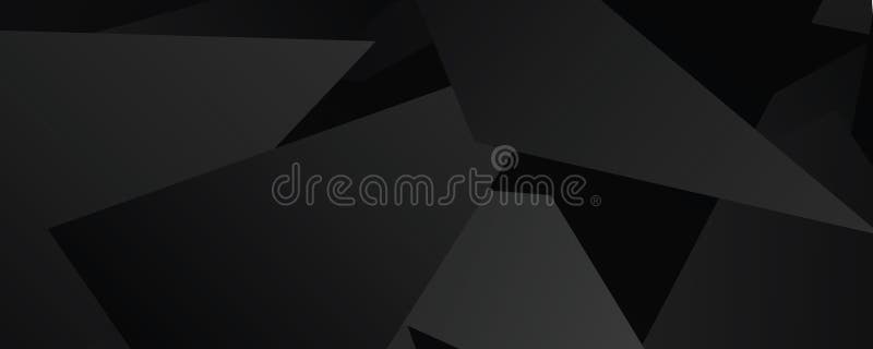 Abstract Black Geometric Background with Overlapping Triangles Stock ...
