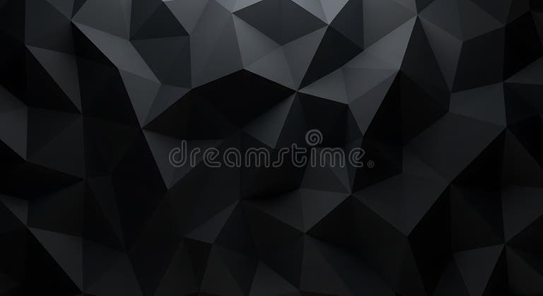 Abstract Black Geometric Polygon Background Dark Low Poly Texture Stock ...