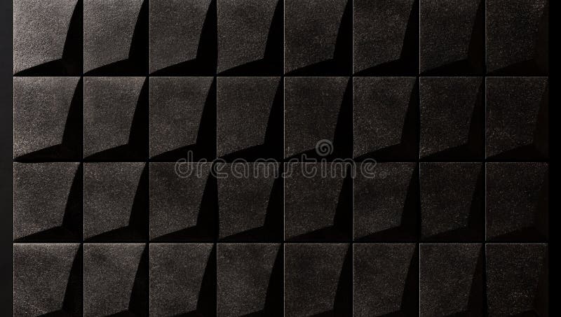 Abstract Black Geometric Tiles Wall Texture Background Design Stock ...