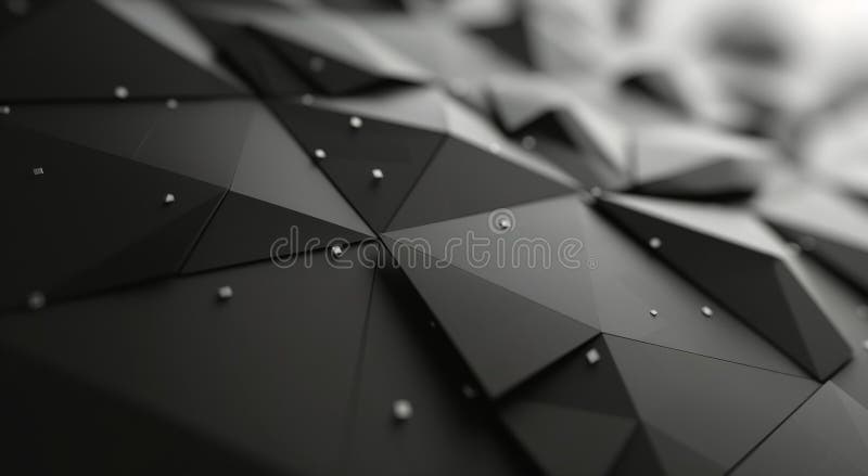 Abstract Black Geometric Wall Design with Triangular Shapes and ...