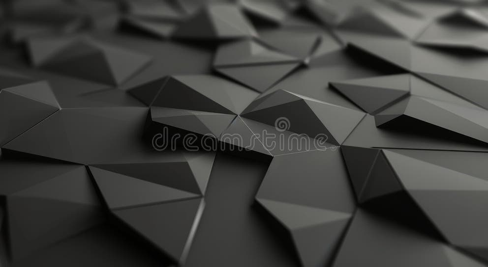 Abstract Black Geometric Wall Design with Triangular Shapes and ...