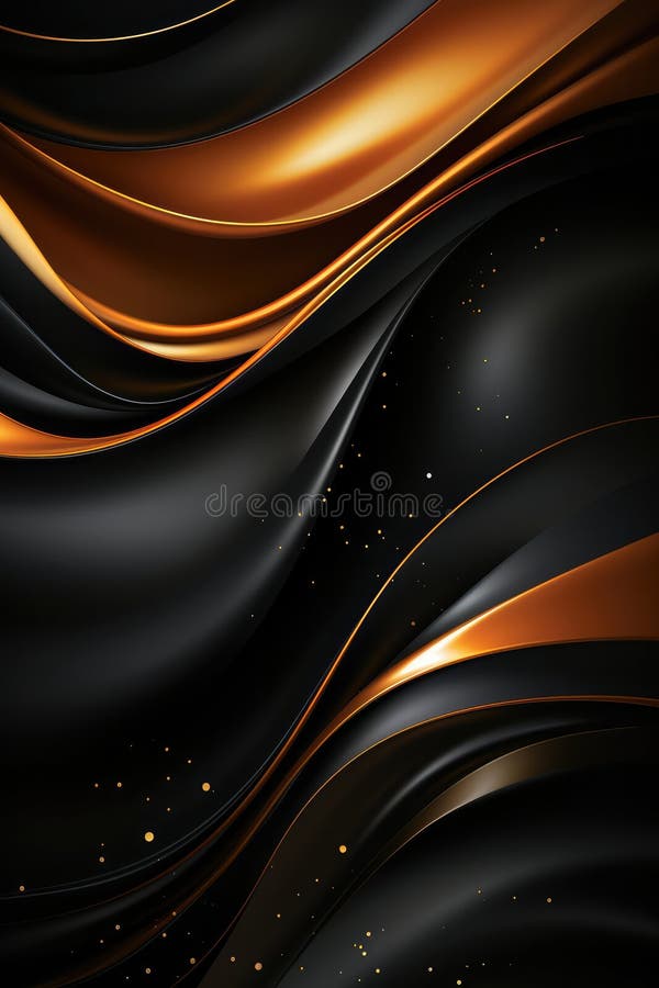 An Abstract Black and Gold Background with Gold Swirls Stock ... An Abstract Black and Gold Background with Gold Swirls Stock ...