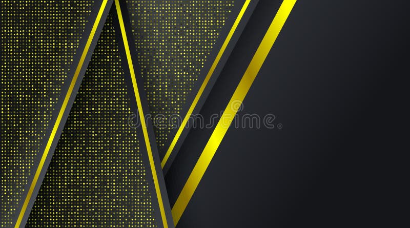 Abstract Black Gold Frame Tech Glowing Elegant Luxury Design Background ...