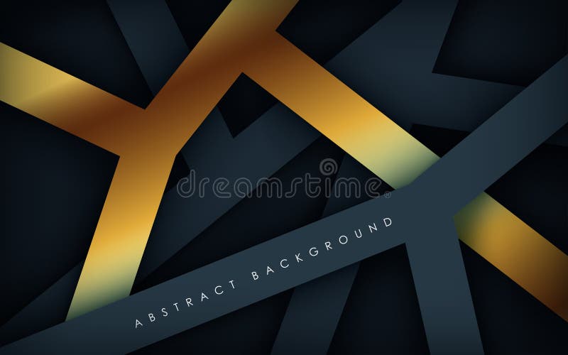 Abstract Black Gold Gradient Dimension Line Background. Stock Vector ...
