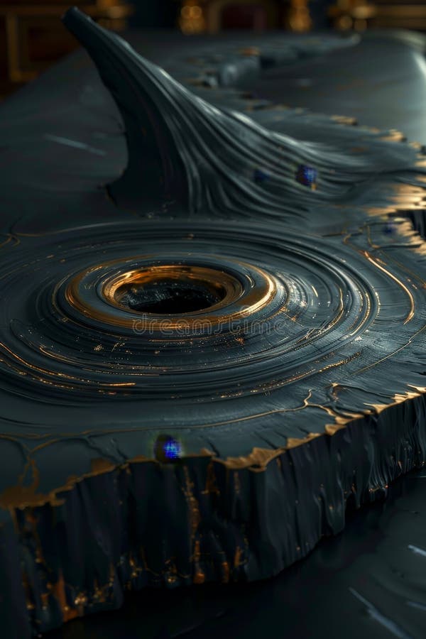 Abstract Black and Gold Luxurious Texture with Wave, Contemporary Art ...