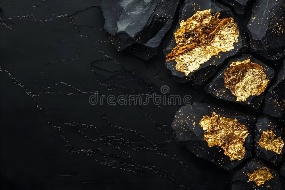 Abstract Black and Gold Texture Background for Design Stock ...