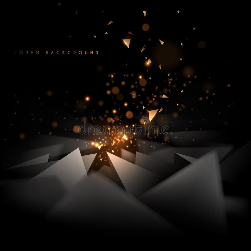 Black Triangle Geometric Background Stock Vector - Illustration of ...