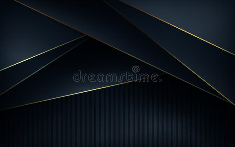 Abstract Black Golden Line Overlap Layers Texture Background Stock ...
