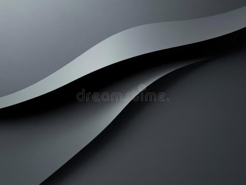 Abstract Black and Gray Curved Lines Background Stock Illustration ...