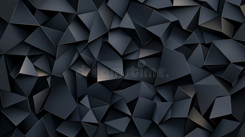 Abstract Black And Gray Geometric Background Featuring Sharp Triangular Shapes And Textured