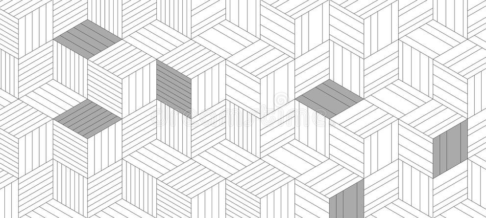 Abstract Black Gray Hexagon. Geometric Background. Striped Polygon ...