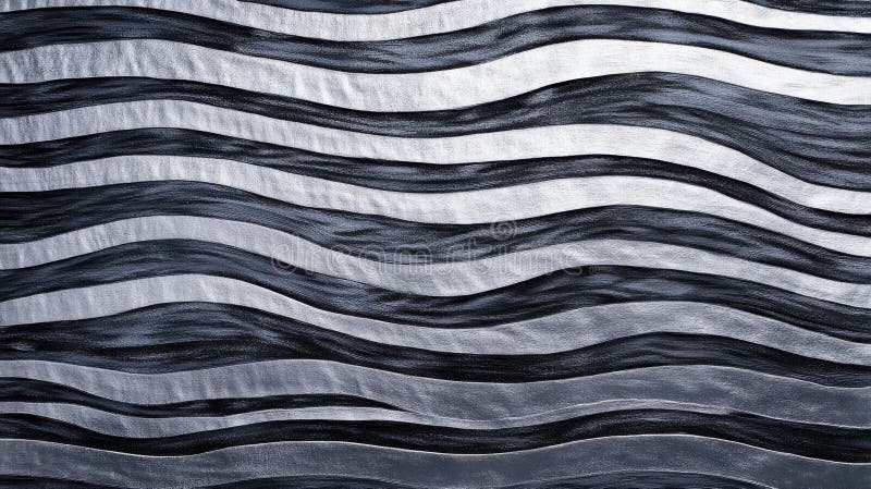 Abstract Black and Gray Wavy Pattern with Metallic Texture Highlighting ...