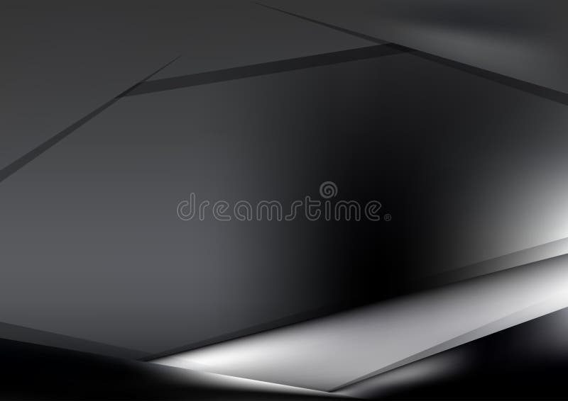 Abstract Black and Grey Background Template Stock Illustration ...
