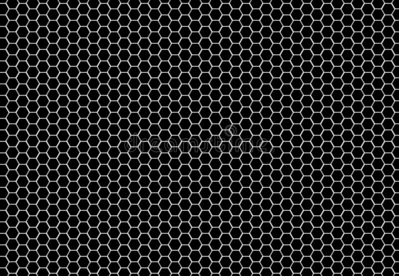 Abstract Black Honeycomb Textured Background Stock Illustration ...