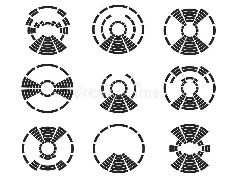 Abstract black icons stock illustration. Illustration of portrait ...