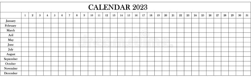 Office Calendar 2023 stock vector. Illustration of february - 267406846