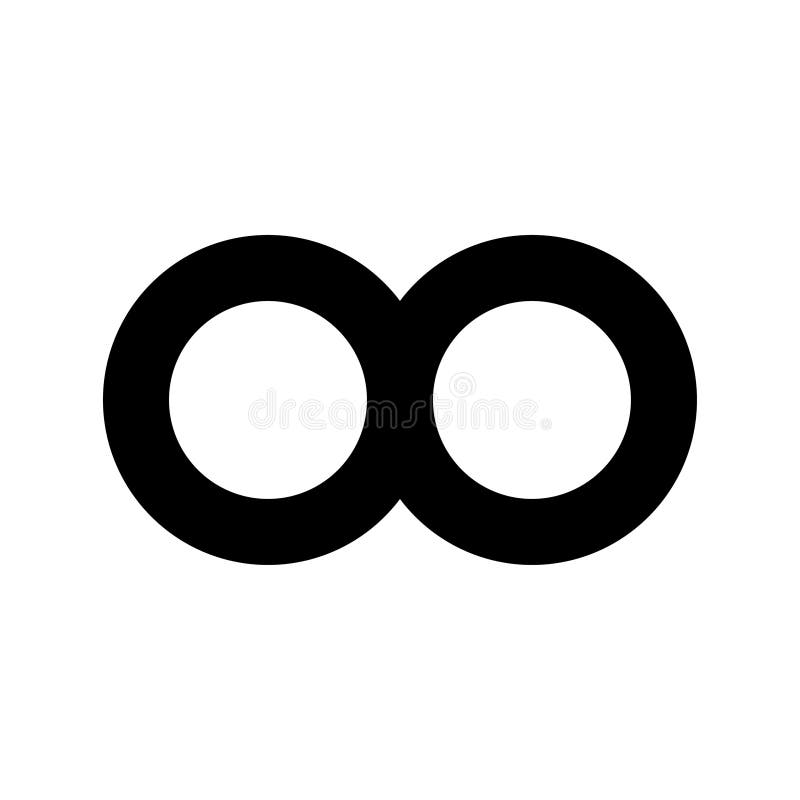 Abstract Black Infinity Outline Symbol. Infinite Sign Icon in the Shape ...