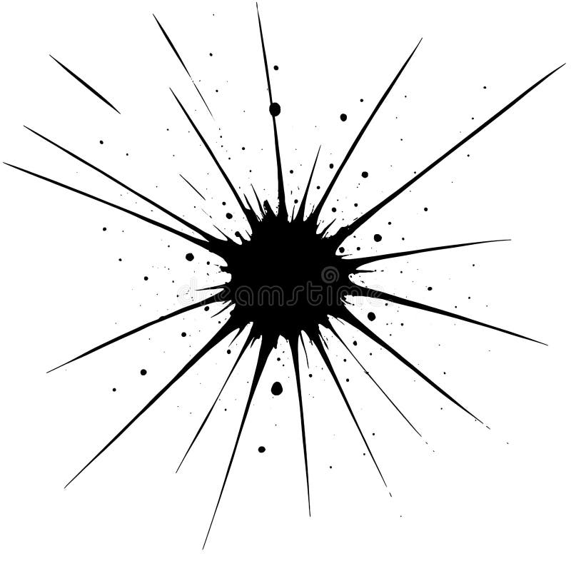 Abstract Black Ink Explosion: a Dynamic Ink Splash, Creating a Visually ...