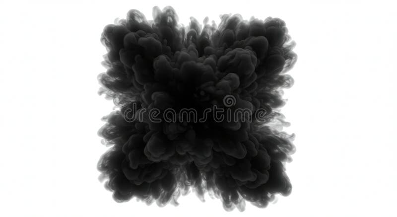 Abstract Black Ink Explosion: a Monochromatic Masterpiece Stock ...