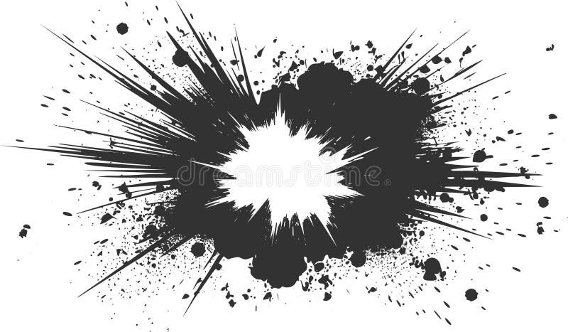 Abstract Black Ink Explosion Splash with Dynamic Burst Design. Stock ...
