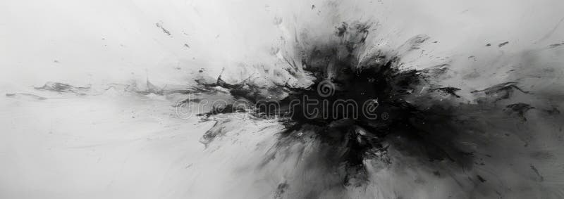 Abstract Black Ink Explosion on White Background. Modern Design Element ...