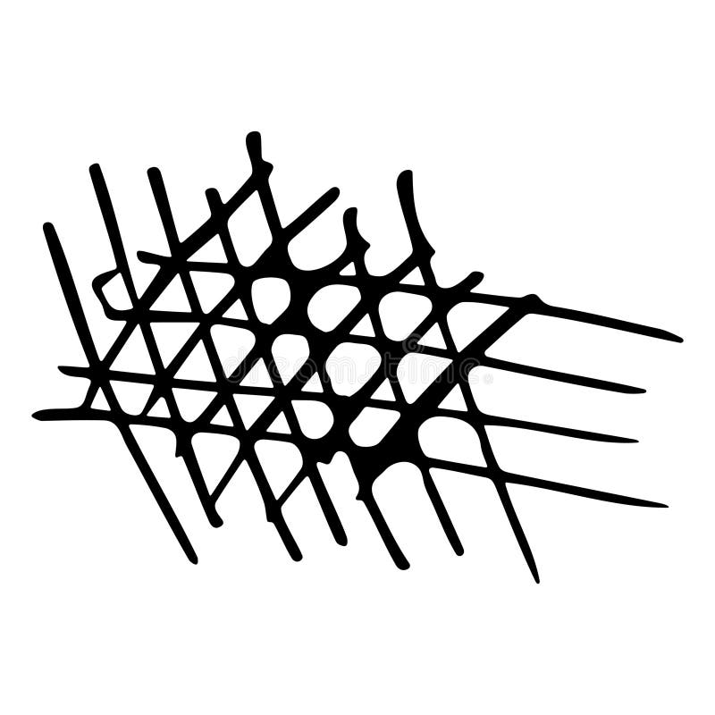Abstract Black Ink Mesh on White Background Stock Vector - Illustration ...