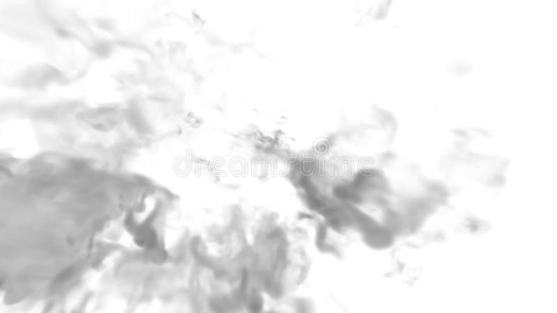 Abstract Black Ink or Smoke Background with Alpha Mask. VFX Cloud of ...