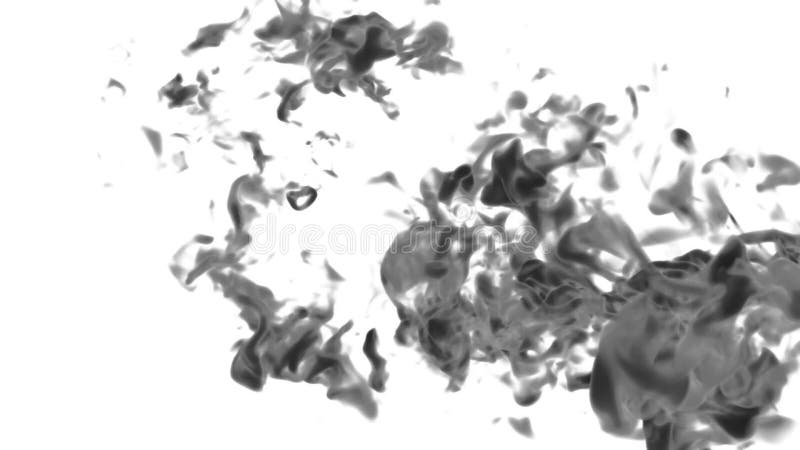Abstract Black Ink or Smoke Background with Alpha Mask. VFX Cloud of ...
