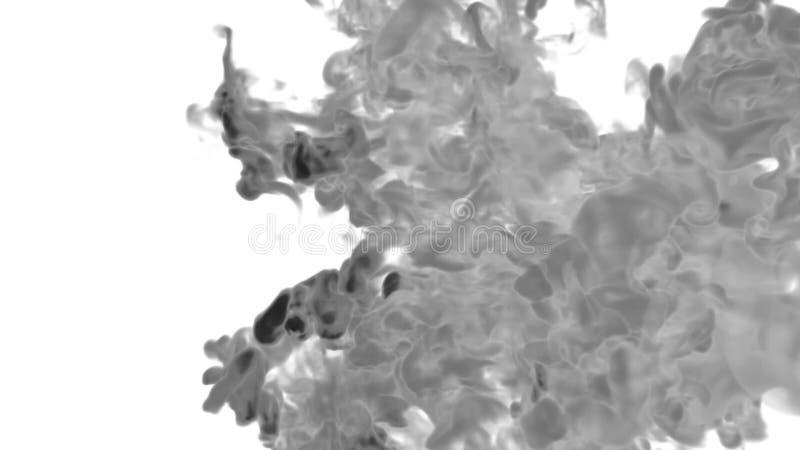 Abstract Black Ink or Smoke Background with Alpha Mask. VFX Cloud of ...