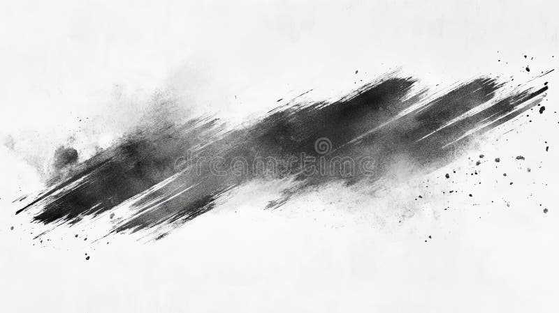 Abstract Black Ink Spill on White Paper Background Stock Photo - Image ...