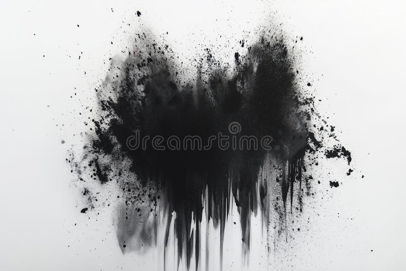 Abstract Black Ink Splash Art Stock Illustration - Illustration of ...