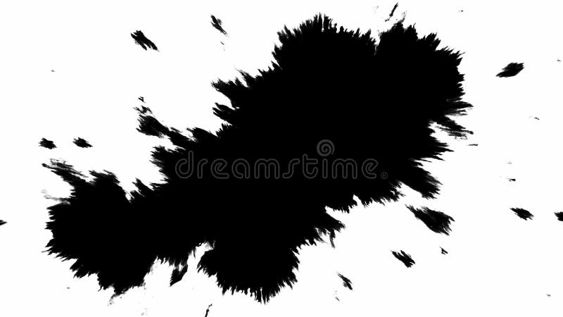 An Abstract Black Ink Splash on a Clean White Background Creates a ...
