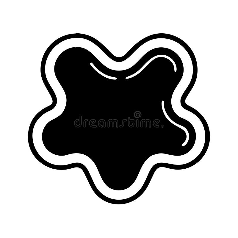 Abstract Black Ink Splash Outline Vector for Creative Design and Art ...