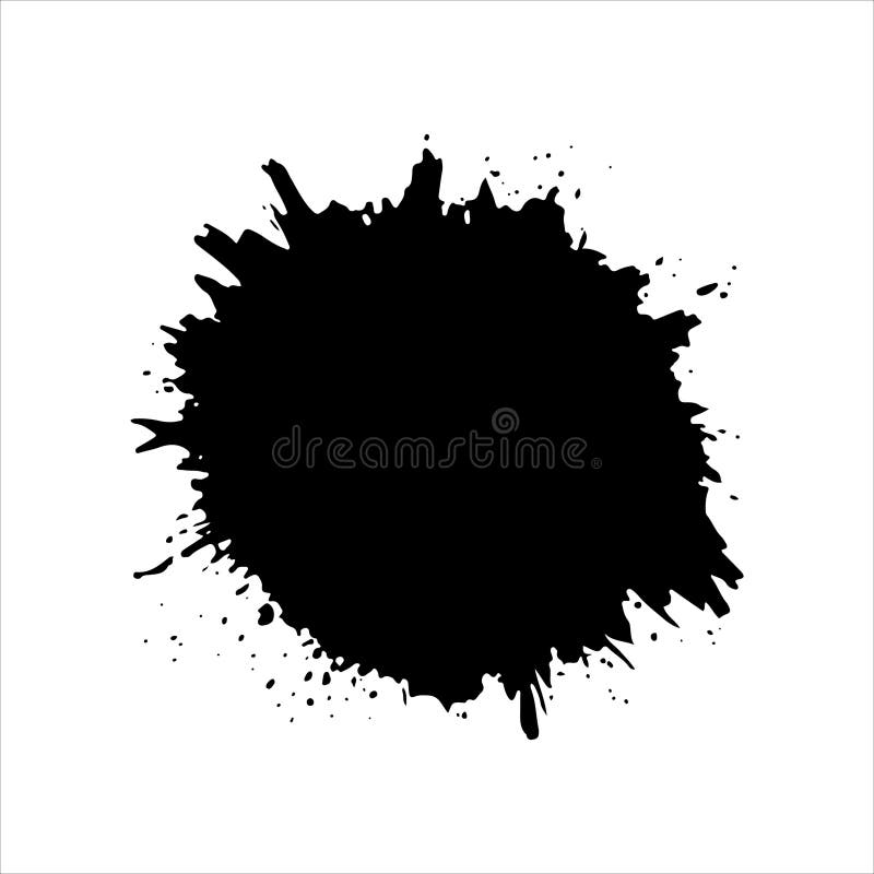 Ink Splatter Burst. Abstract Black Ink Splatter with Expressive ...