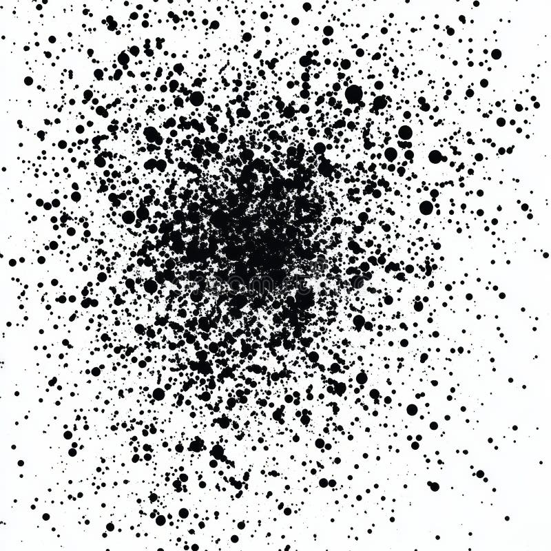 Abstract Black Ink Splatter on White Background Stock Image - Image of ...