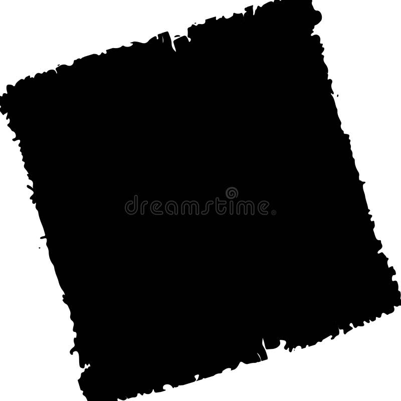 Abstract Black Ink Stain Rough Rustic Square Paper Background with Copy ...